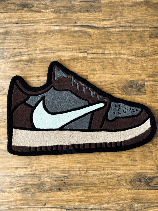 Brown Sneaker Hand Tufted Rug by The Drip Co.