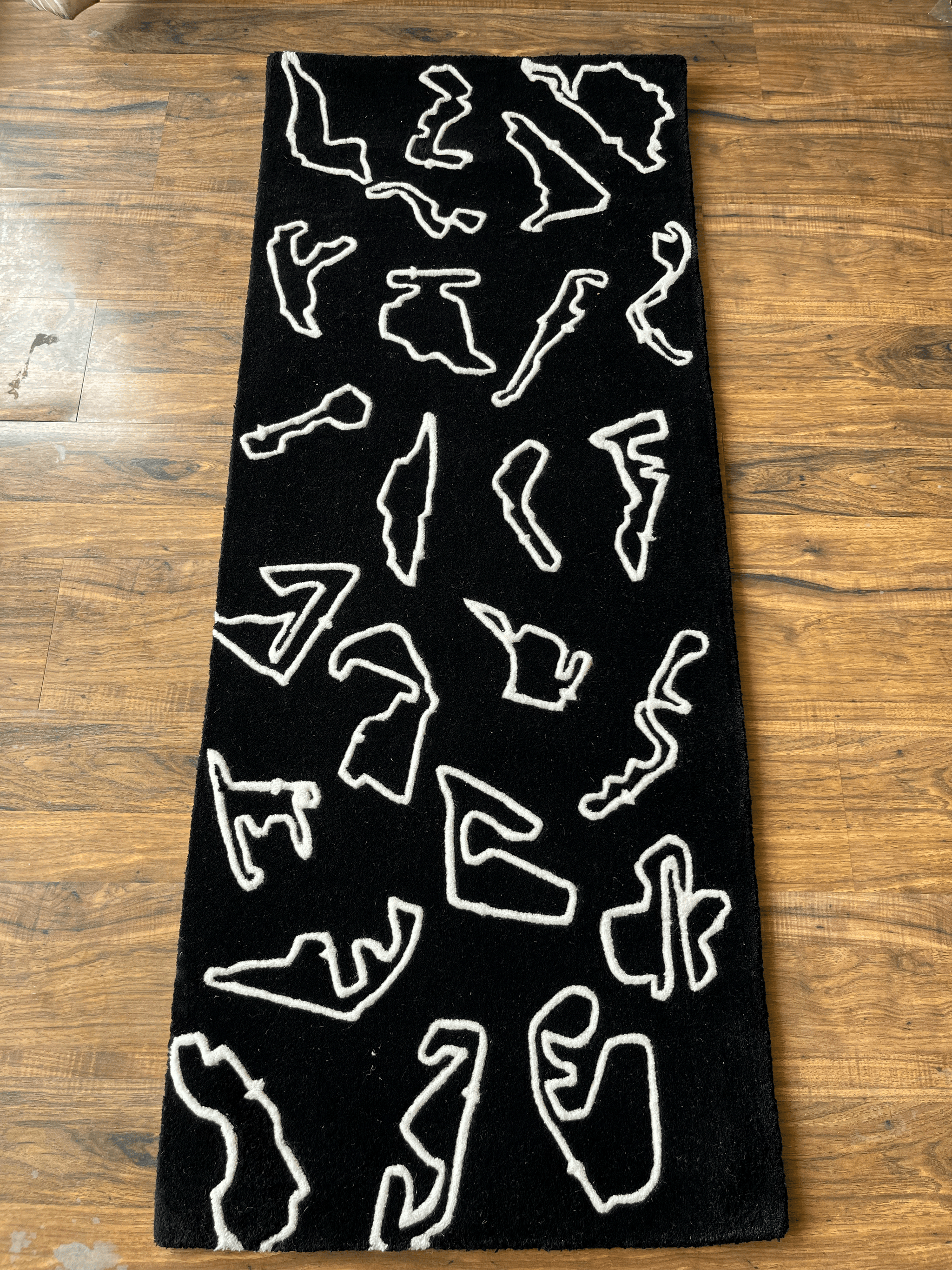 F1 Racing Circuits around the Globe Rug