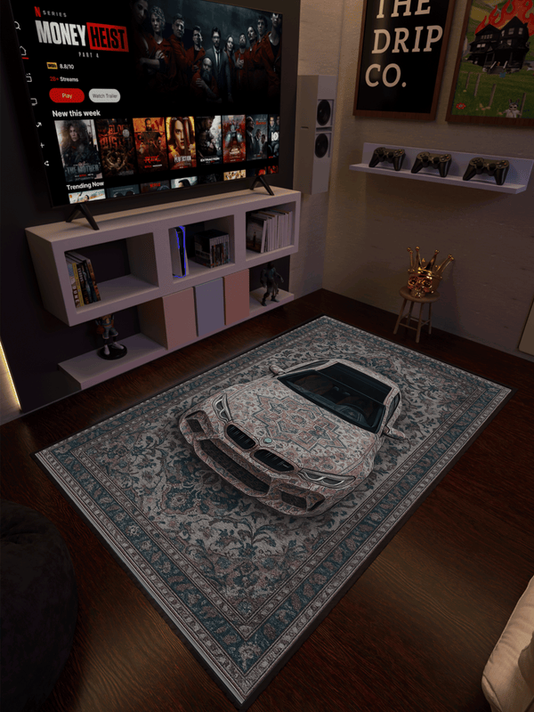 M Speed Sports car traditional design Washable Rug